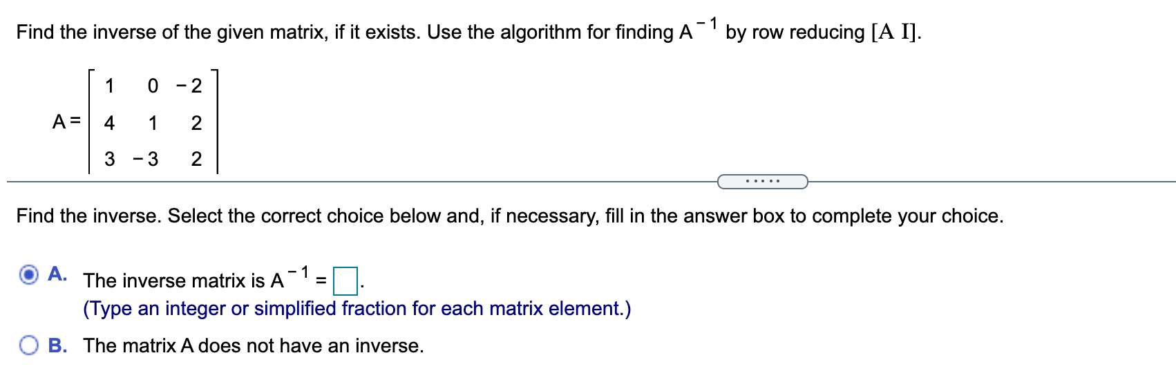 Solved Use the given inverse of the coefficient matrix to | Chegg.com
