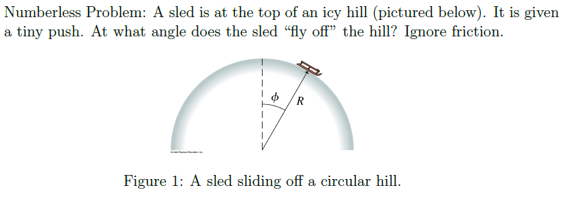 Solved Numberless Problem: A sled is at the top of an icy | Chegg.com