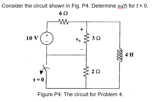 Solved Consider the circuit shown in Fig. P4. Determine | Chegg.com