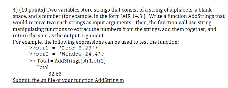 Solved 4) (10 points) Two variables store strings that | Chegg.com