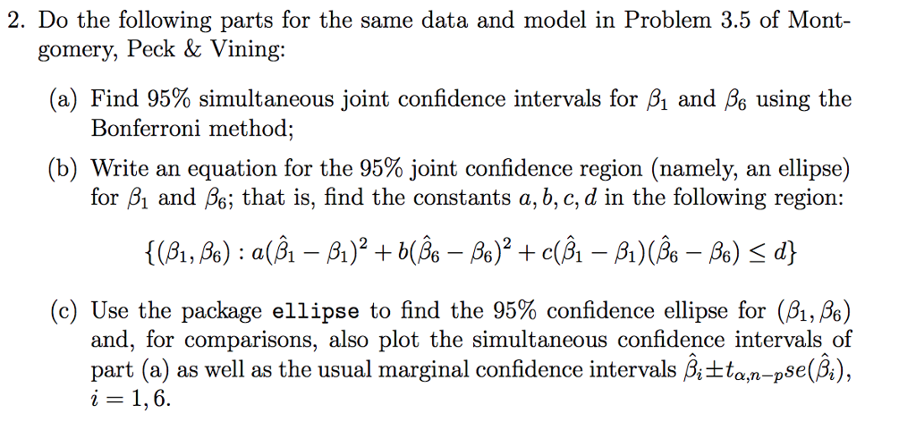 Using the MPV package in R and data frame = Table B3 | Chegg.com