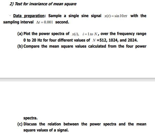 Solved Data preparation: Sample a single sine signal | Chegg.com