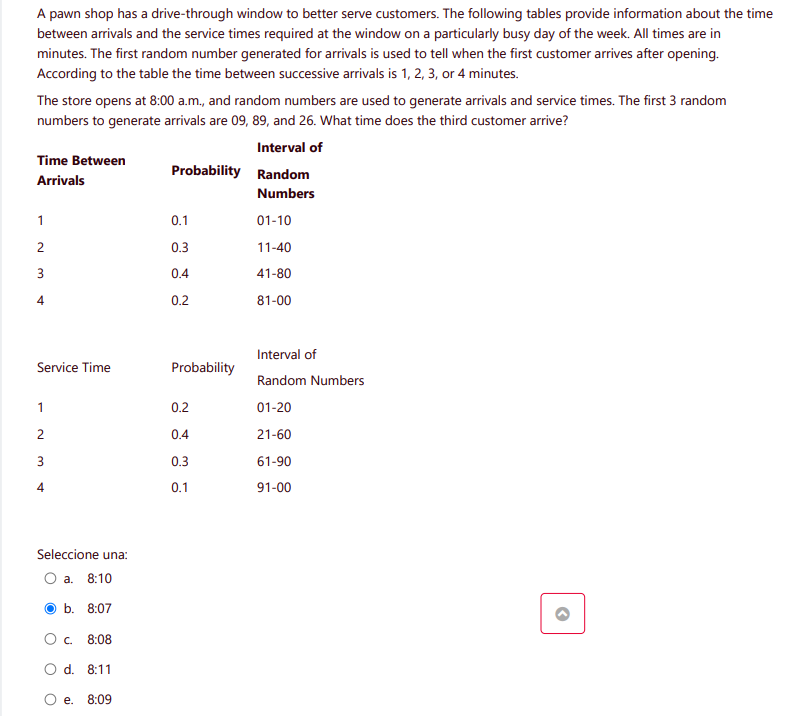 Solved A pawn shop has a drive-through window to better | Chegg.com
