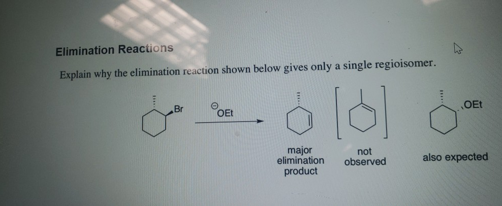 Solved Elimination Reactions Explain why the elimination | Chegg.com