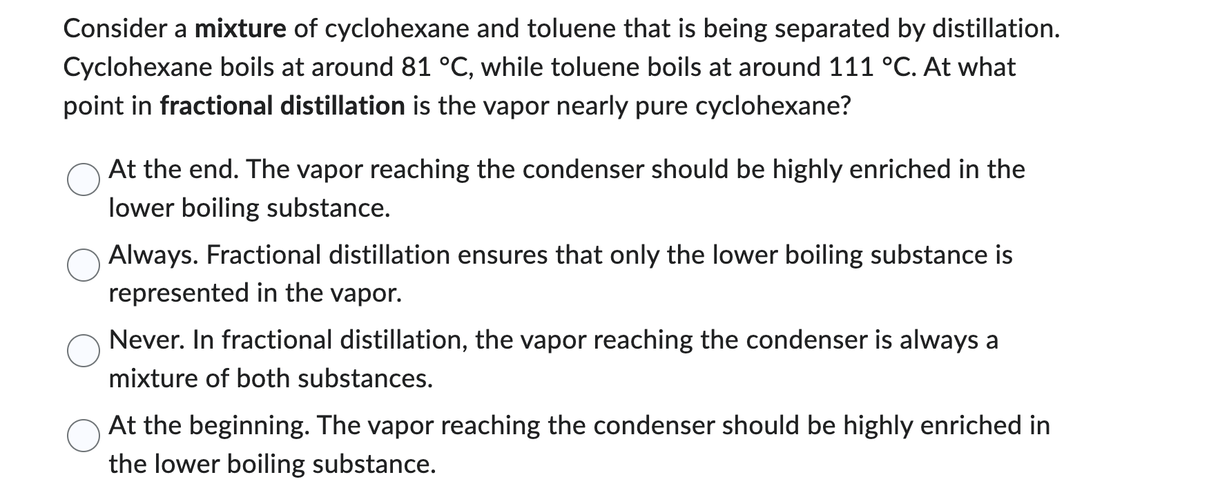Solved Consider a mixture of cyclohexane and toluene that is | Chegg.com