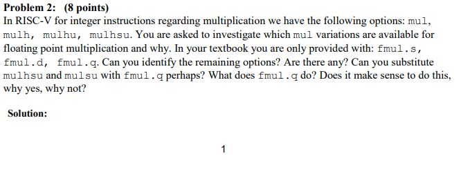 In RISC-V for integer instructions regarding | Chegg.com