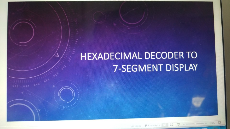 Solved HEXADECIMAL DECODER TO 7-SEGMENT DISPLAY Comments | Chegg.com