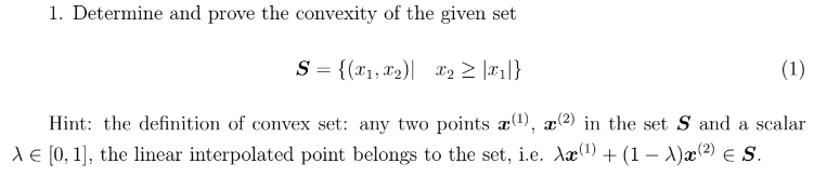 Solved Determine and prove the convexity of the given | Chegg.com