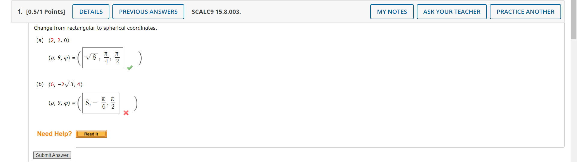 Solved 5/1 Points] DETAILS PREVIOUS ANS Change from | Chegg.com