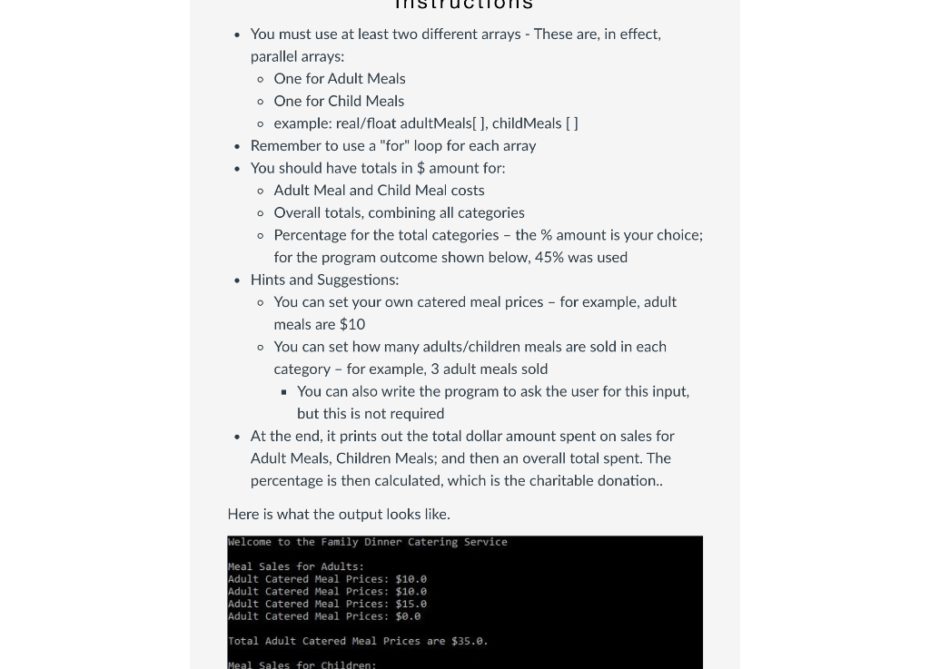 Solved • You Must Use At Least Two Different Arrays These 