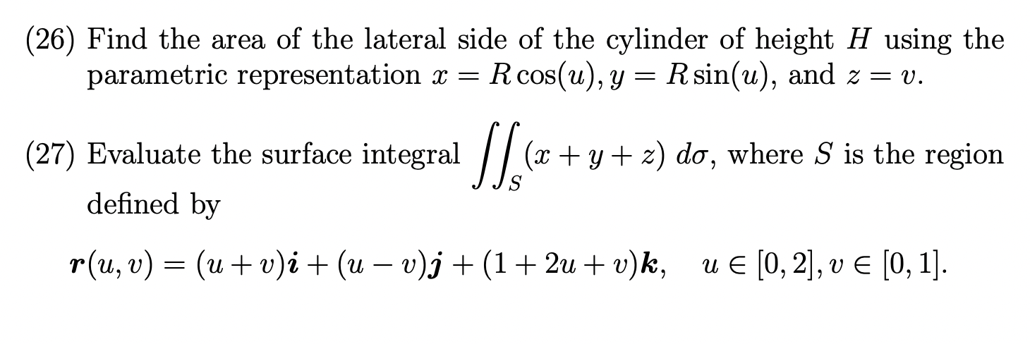 Solved (26) Find the area of the lateral side of the | Chegg.com