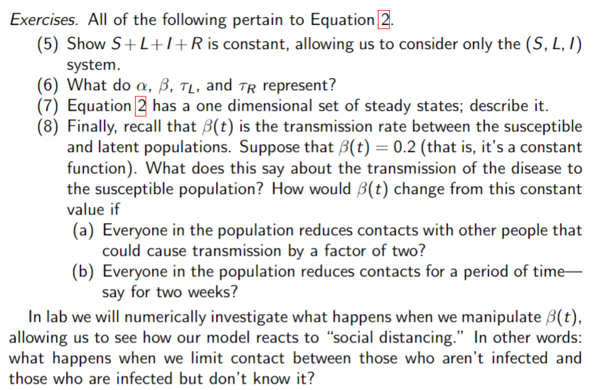 Solved Exercises. All of the following pertain to Equation 2 | Chegg.com