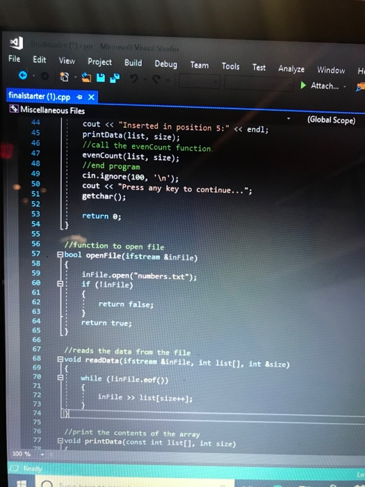 Solved Open th insert code here. For the insert function, | Chegg.com