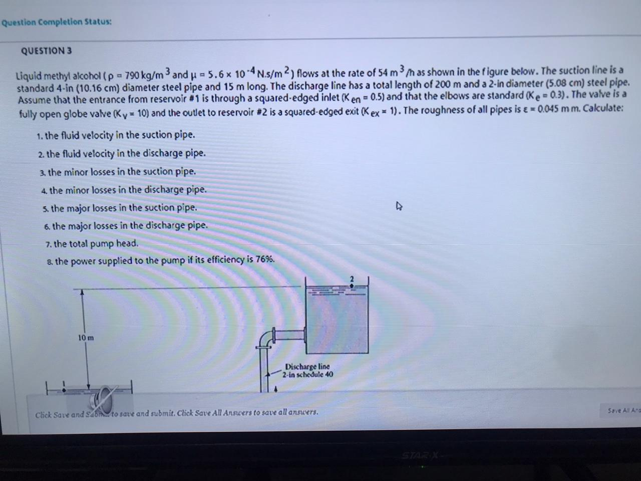 Solved Question Completion Status: QUESTION 3 Liquid methyl | Chegg.com