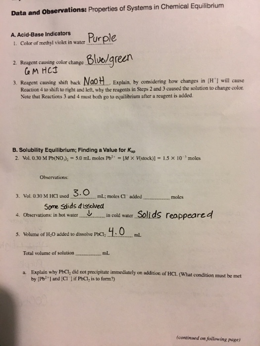 Solved Data and Observations: Properties of Systems in | Chegg.com