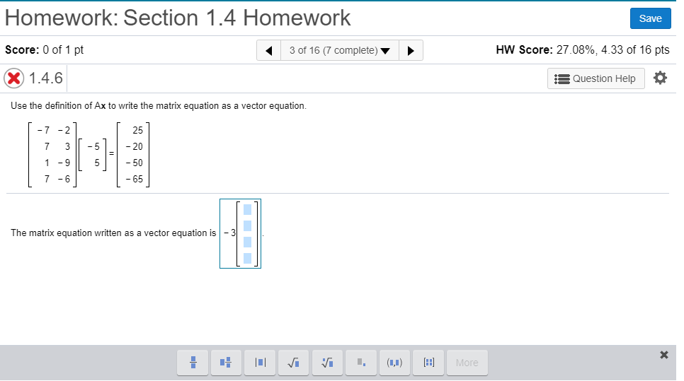 Solved Homework Section 1 4 Homework Save Score 0 Of 1 Pt