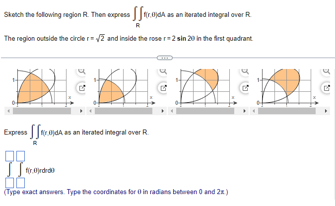 Solved Sketch the following region R. Then | Chegg.com Solved Sketch the following region R. Then | Chegg.com