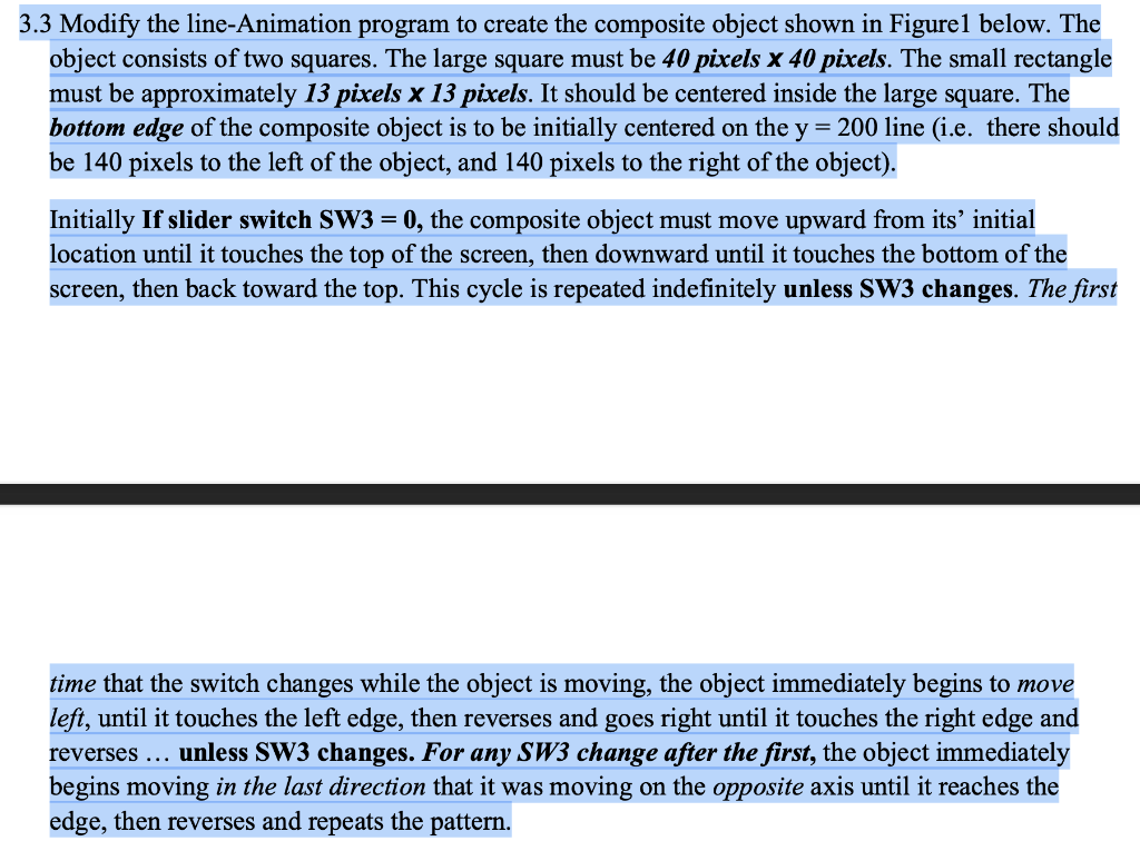 3.3 Modify the line-Animation program to create the | Chegg.com