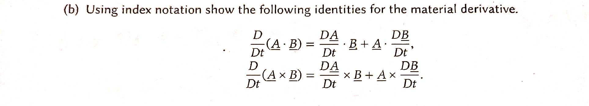 Solved B ﻿using Index Notation Show The Following 