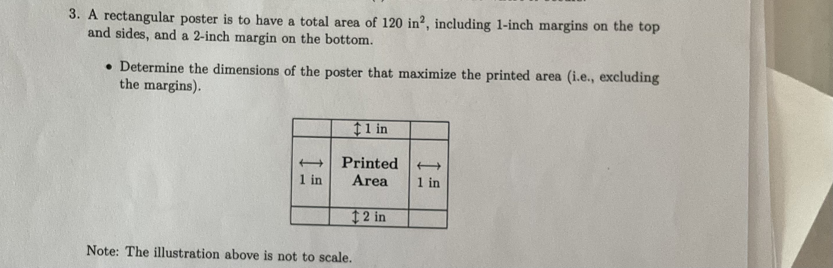 Solved A rectangular poster is to have a total area of | Chegg.com