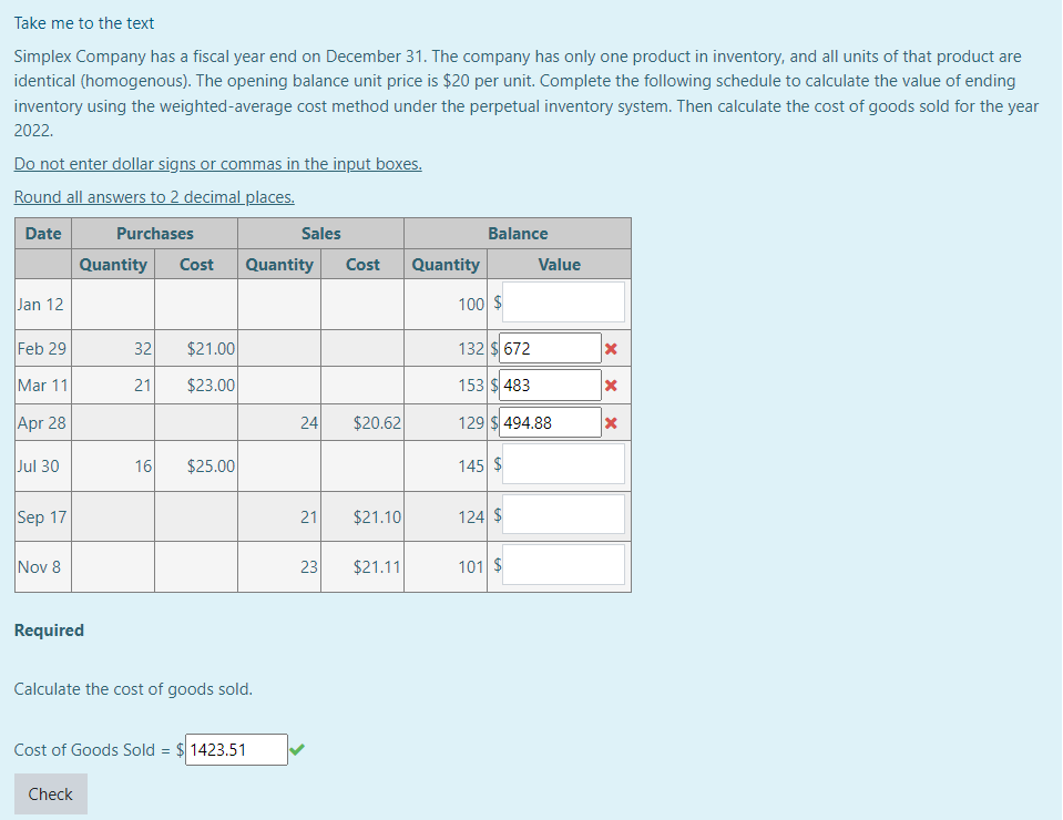 Solved Take me to the text Simplex Company has a fiscal year | Chegg.com