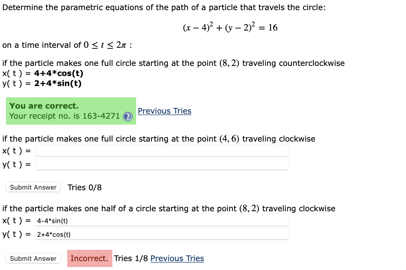 Solved Determine the parametric equations of the path of a | Chegg.com