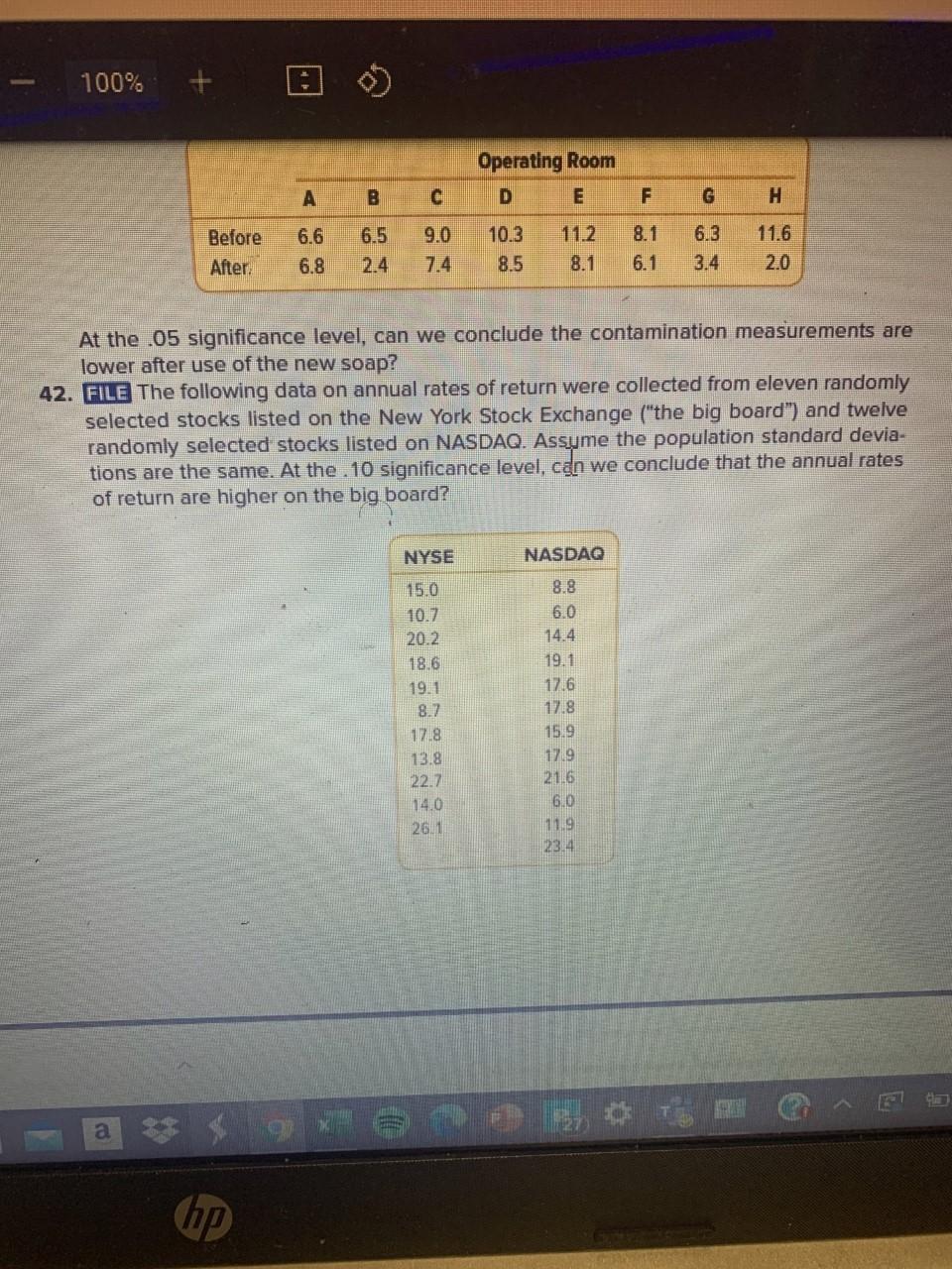 Solved 2. Problem #42 in textbook page 382. a. Using data | Chegg.com