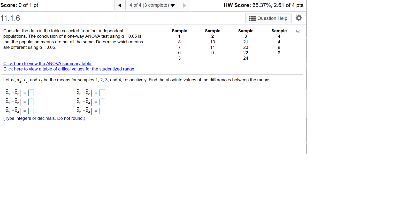 Solved Score: 0 of 1 pt 4 of 4 (3 complete) HW Score: | Chegg.com