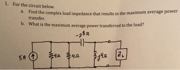 Solved For the circuit below. Find the complex load | Chegg.com