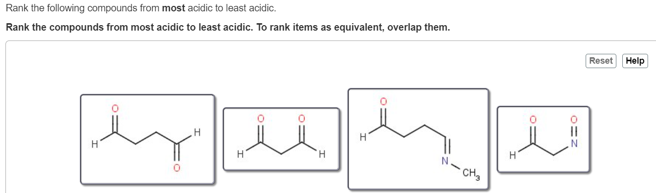 Solved Rank the following compounds from most acidic to | Chegg.com