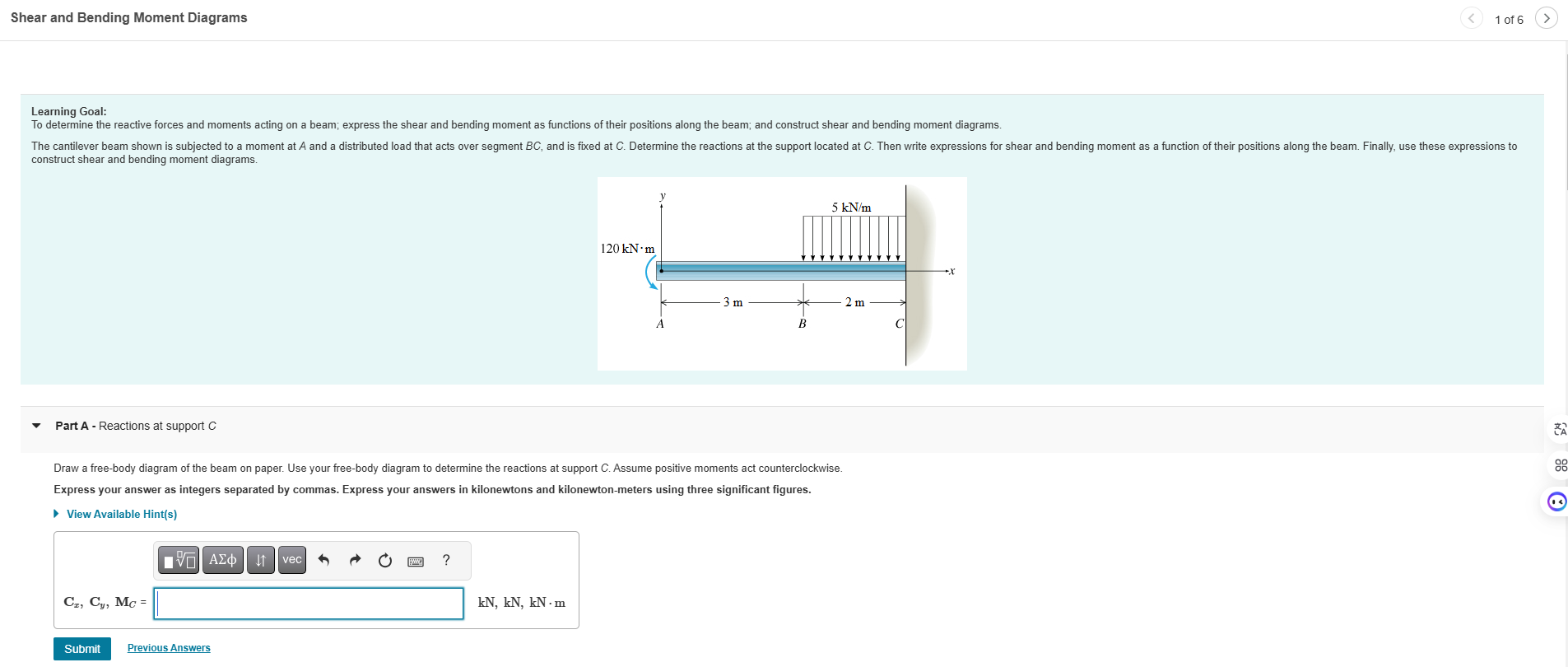 Solved by an EXPERT Learning Goal:To determine the reactive forces and | Chegg.com