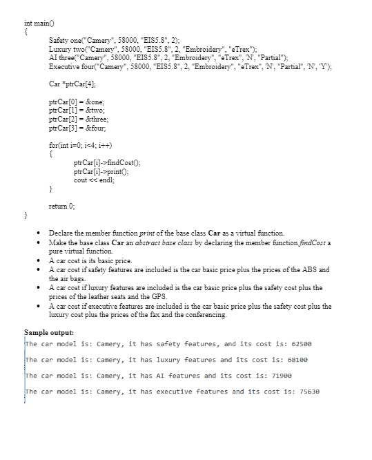 Solved - A virtual function is declared by preceding the | Chegg.com