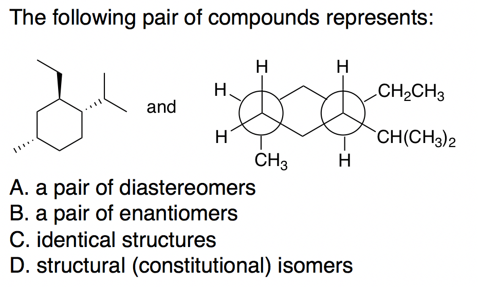 Solved The following pair of compounds represents: A. a pair | Chegg.com