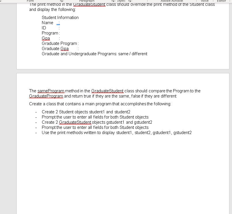 Solved Create the following class structure shown by the UML | Chegg.com