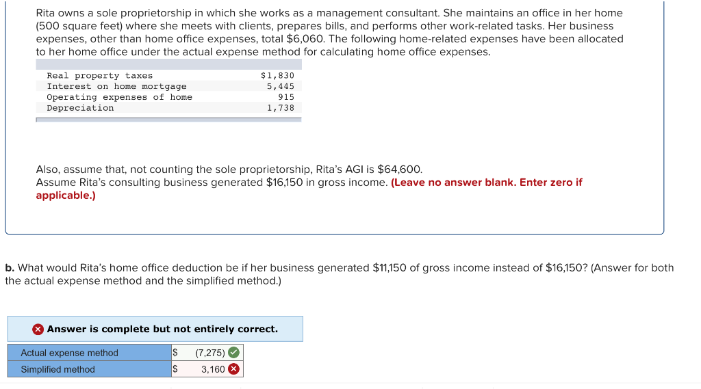 Solved Rita Owns A Sole Proprietorship In Which She Works As Chegg