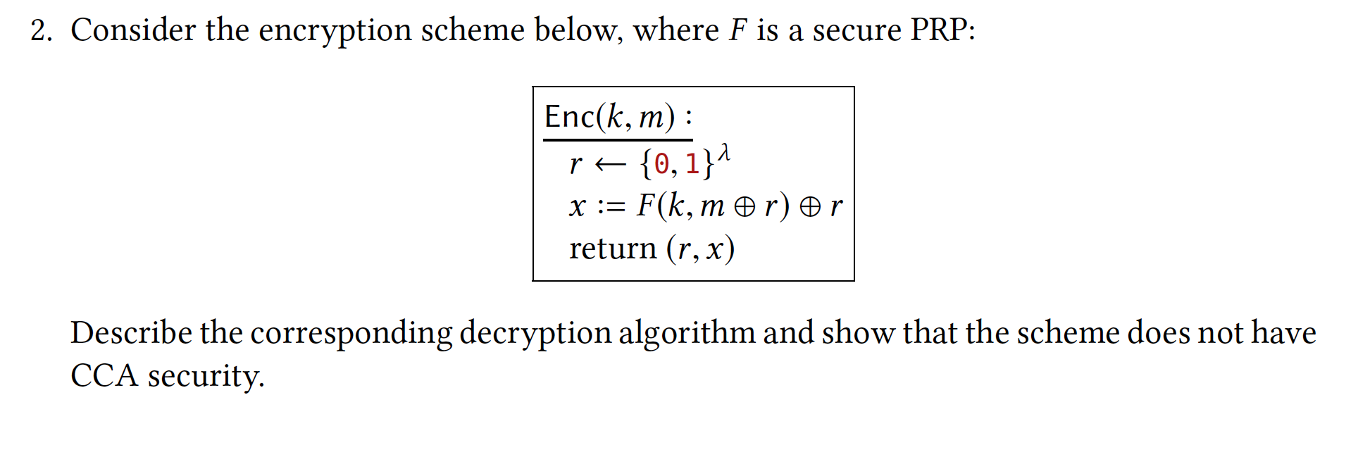 Solved Please help me define the decryption algorithm for | Chegg.com