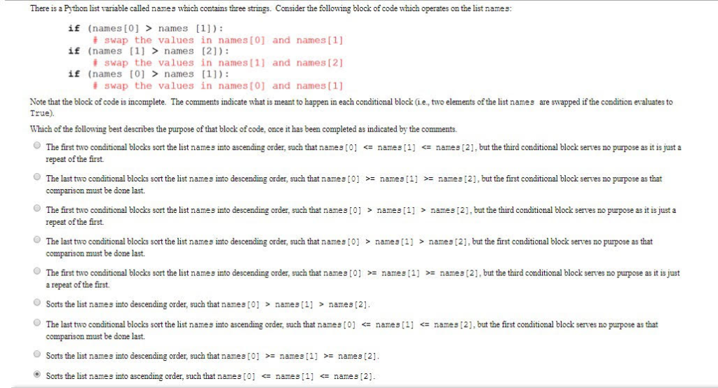 Solved There is a Python list variable called names which | Chegg.com