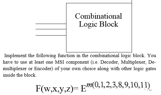 Solved Implement The Following Function In The Combinational 4614