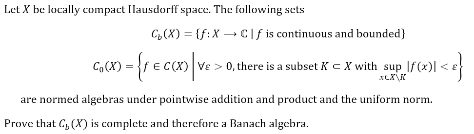 Solved Let X be locally compact Hausdorff space. The | Chegg.com