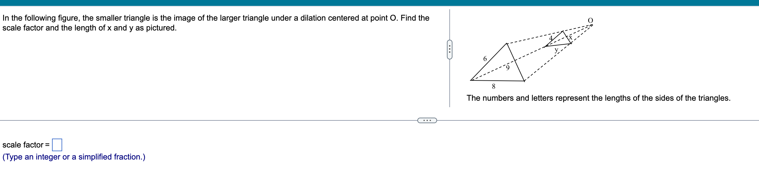 Solved In the following figure, the smaller triangle is the | Chegg.com