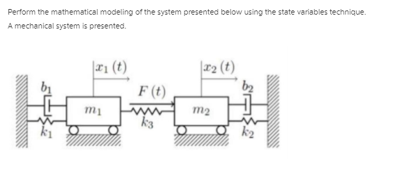 Solved Perform the mathematical modeling of the system | Chegg.com