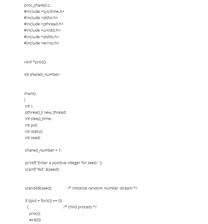 Solved Q2. Processes vs Threads Study the two programs | Chegg.com
