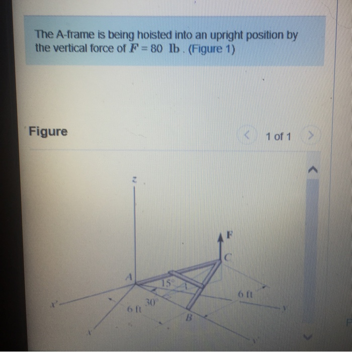 Solved The A-frame is being hoisted into an upright position | Chegg.com