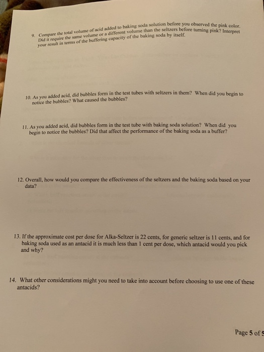 Experiment 7a - Antacids Report Form Name file as | Chegg.com