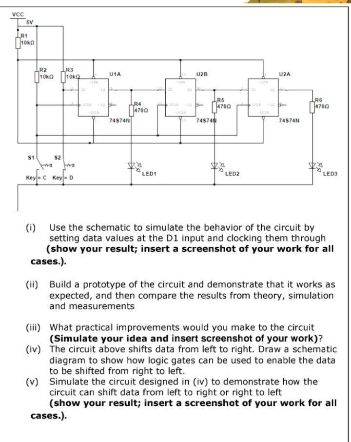 Solved 3-bit shift register You should: Identify the pin out | Chegg.com