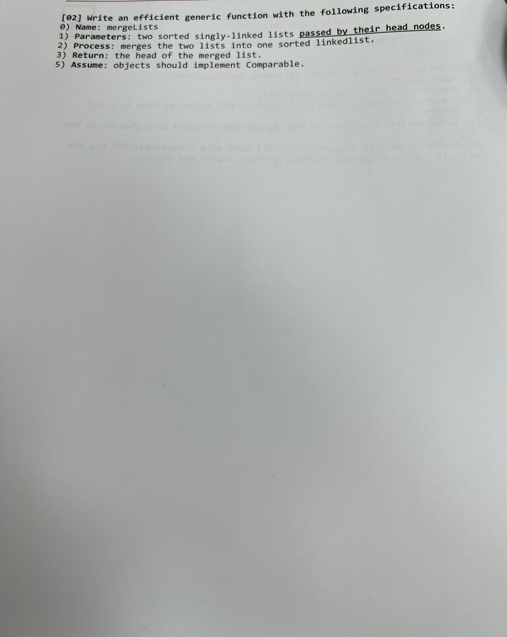 Solved [02] Write an efficient generic function with the | Chegg.com