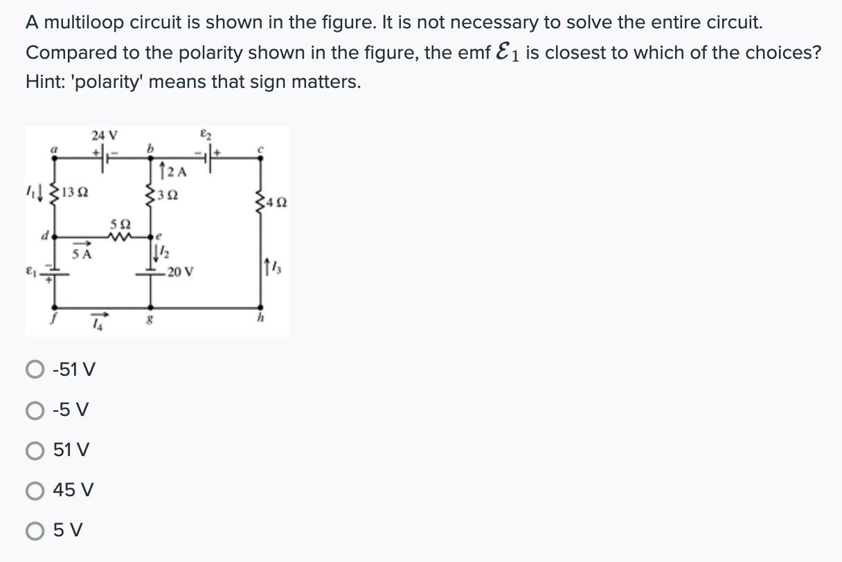 Solved A multiloop circuit is shown in the figure. It is not | Chegg.com