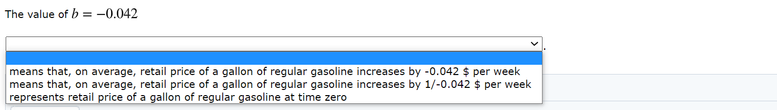 Solved With time as an independent variable and price as the | Chegg.com