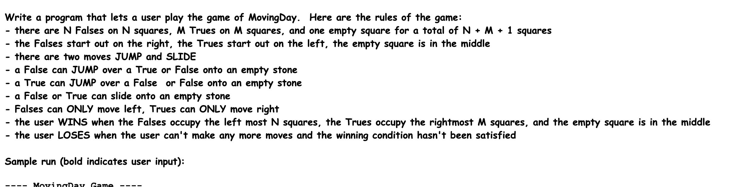 Solved Write a program that lets a user play the game of | Chegg.com