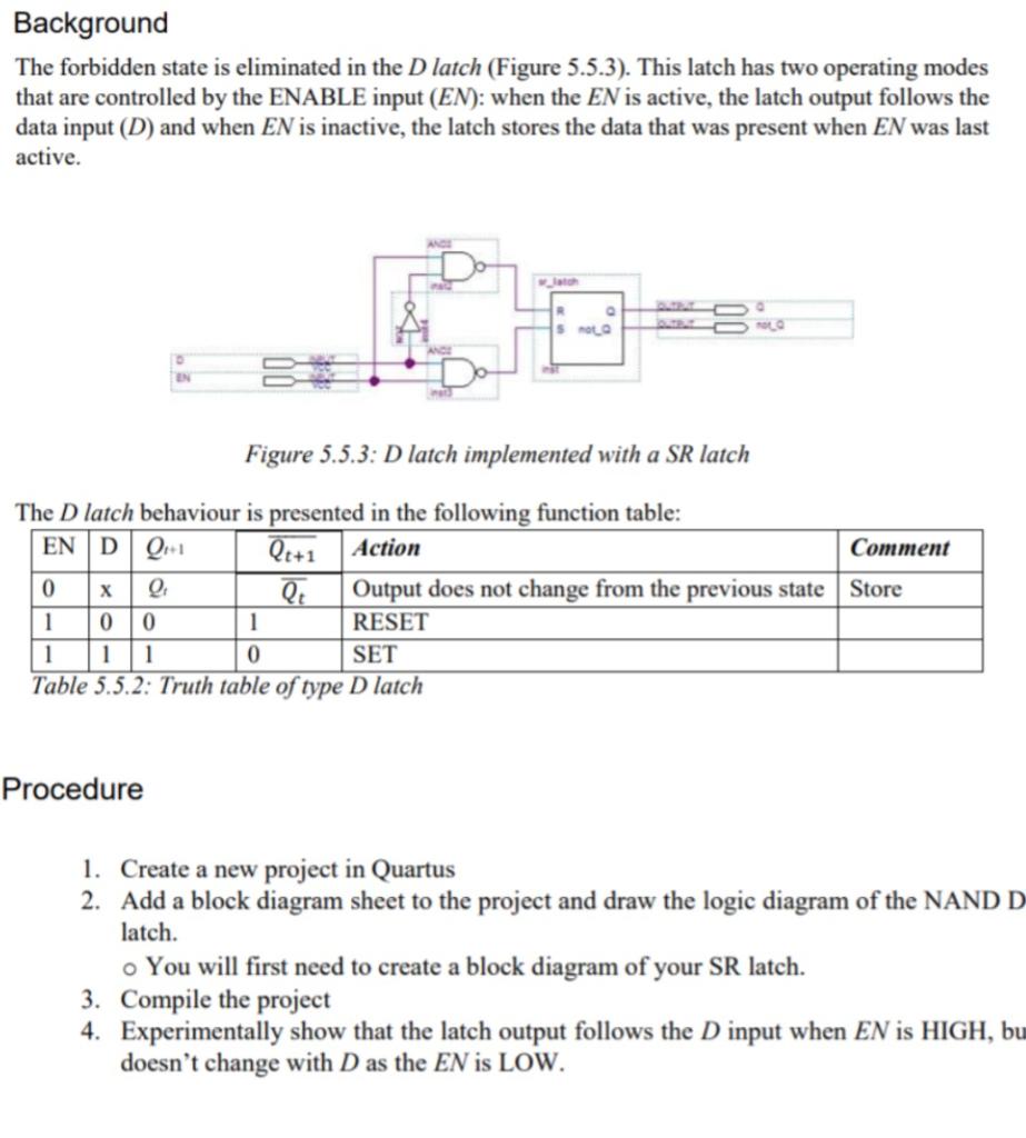 Solved Background The forbidden state is eliminated in the D | Chegg.com